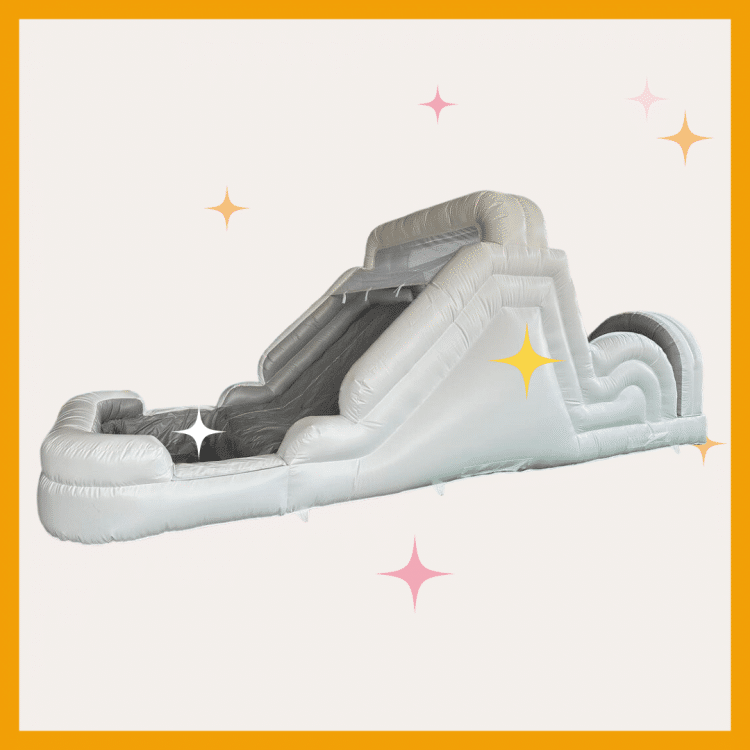 White Obstacle Course And Slide Combo | The Bounce Theory